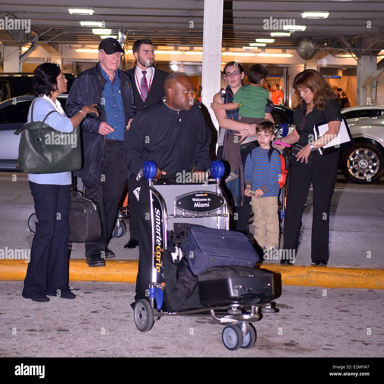 Sir Michael Caine, his wife Shakira Caine and their family arrive at ... Sir Michael Caine, his wife Shakira Caine and their family arrive at ...