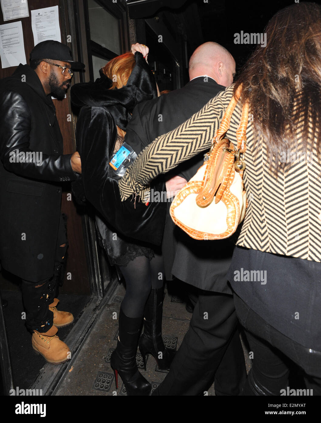 Lindsay Lohan and her boyfriend Josh Chunn leave a London nightclub and ...
