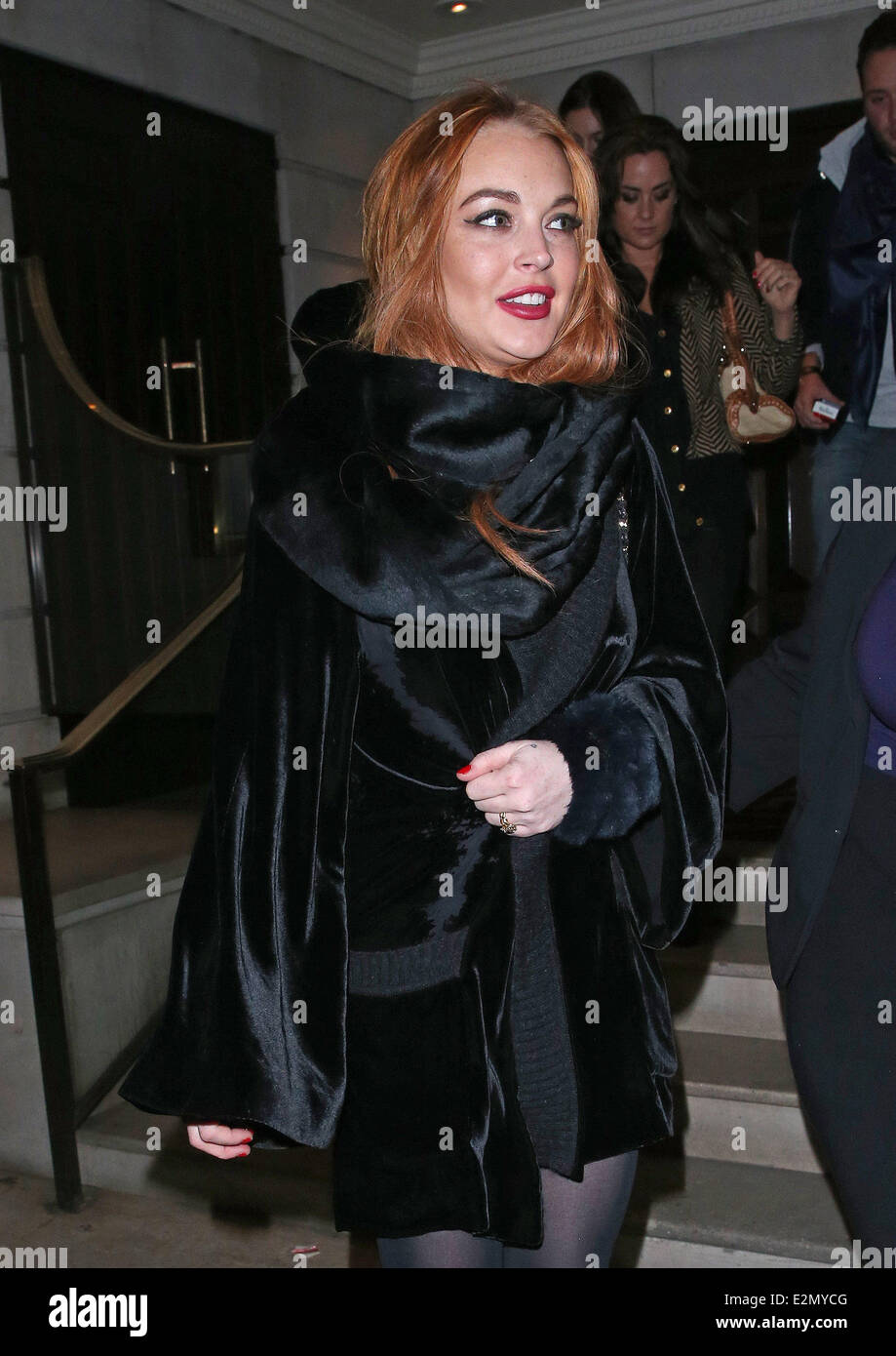 Lindsay Lohan leaves China Tang following a night out in London ...