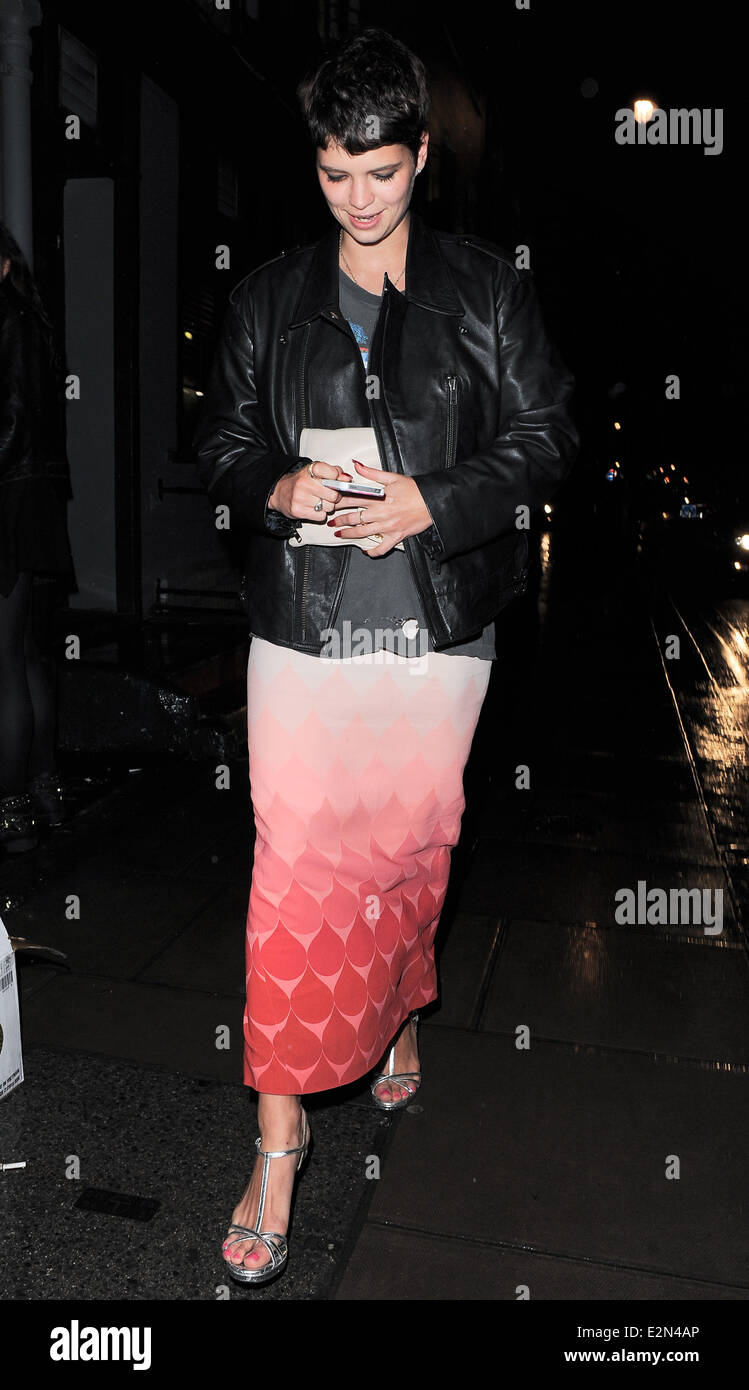 Pixie Geldof outside The Groucho private members club Featuring: Pixie ...