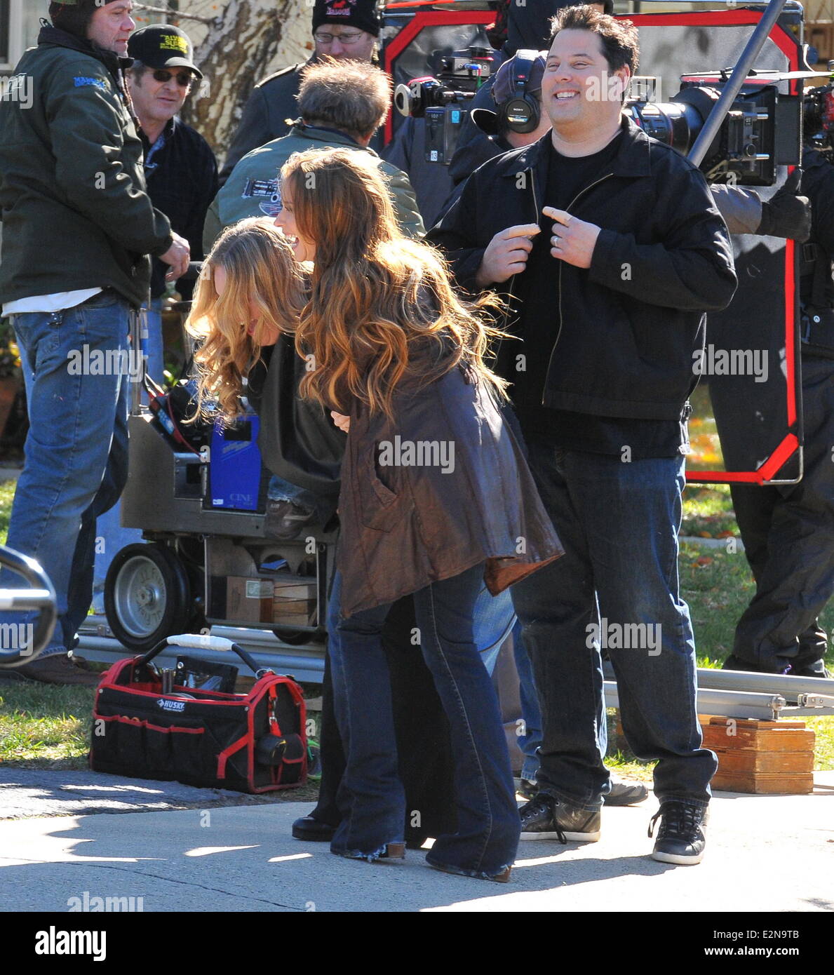 Celebrities laugh it up on the set of 'The Client List' Featuring ...