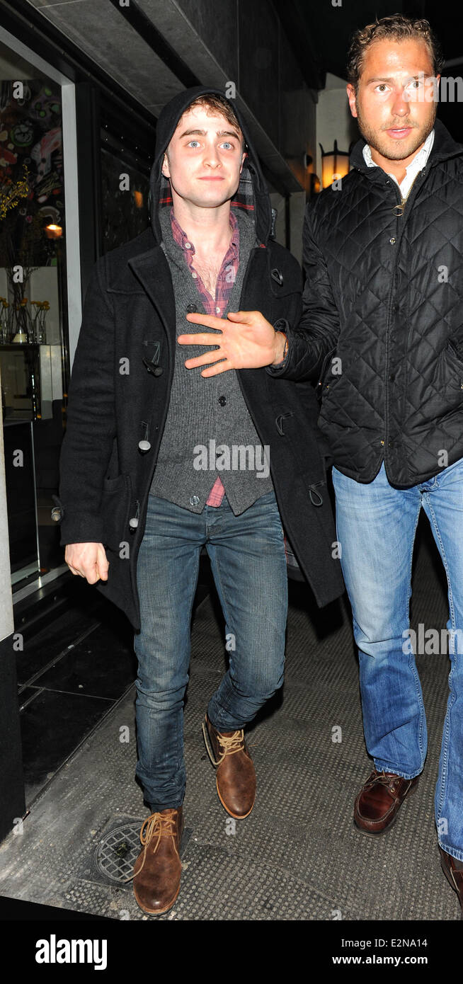 Actor Daniel Radcliffe seen leaving The Ivy restaurant in London Where ...