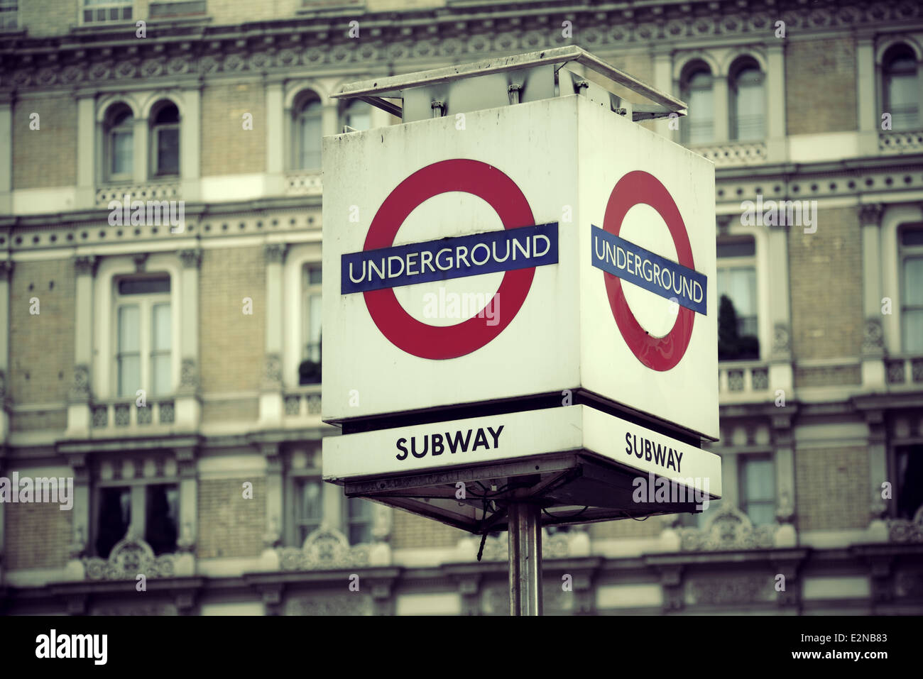 Underground sign in street Stock Photo - Alamy