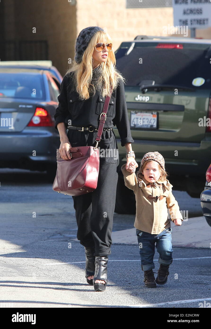 Rachel Zoe and her son arrive at Hugo's Restaurant in Beverly Hills ...