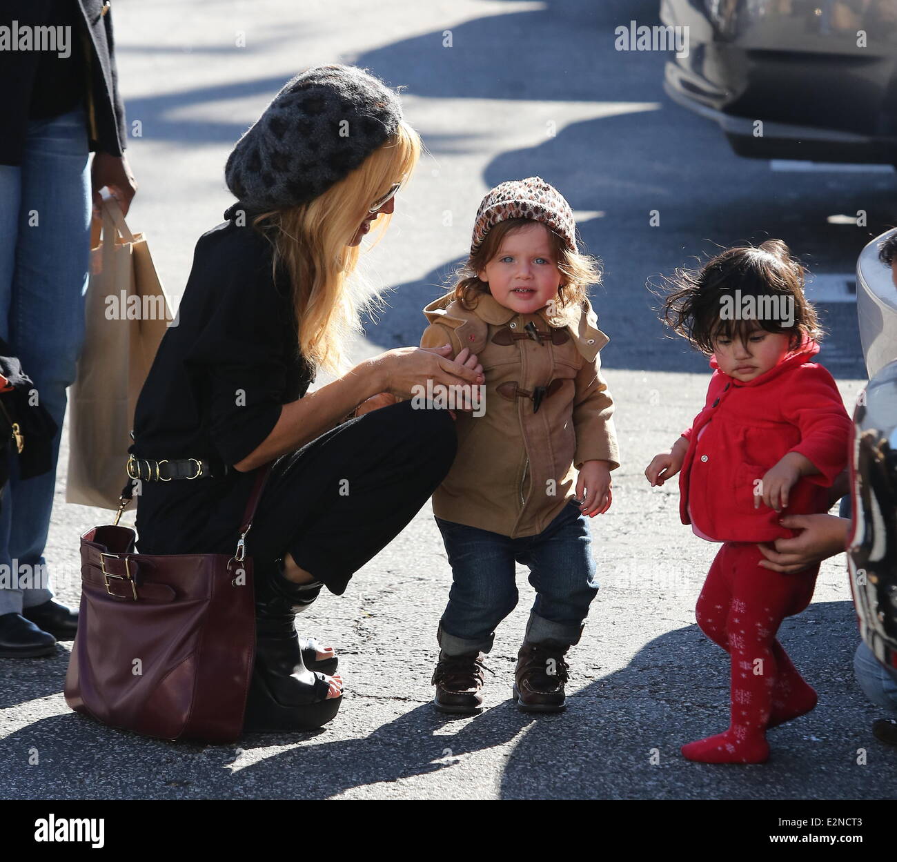 Rachel Zoe and her son arrive at Hugo's Restaurant in Beverly Hills ...