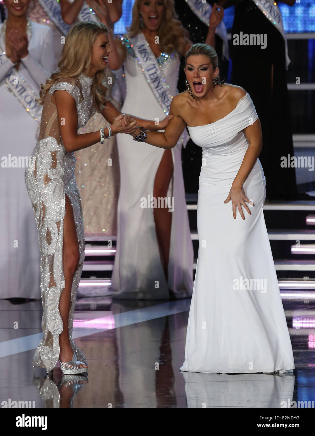 Miss New York Mallory Hagan is crowned the 2013 Miss America at PH Live ...