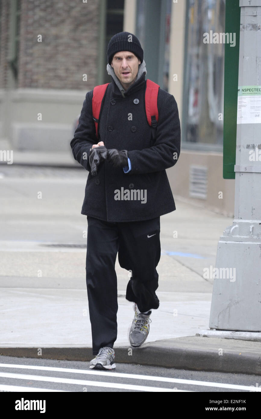 A lonely Jason Hoppy is seen walking in the Tribeca neighborhood of his ...