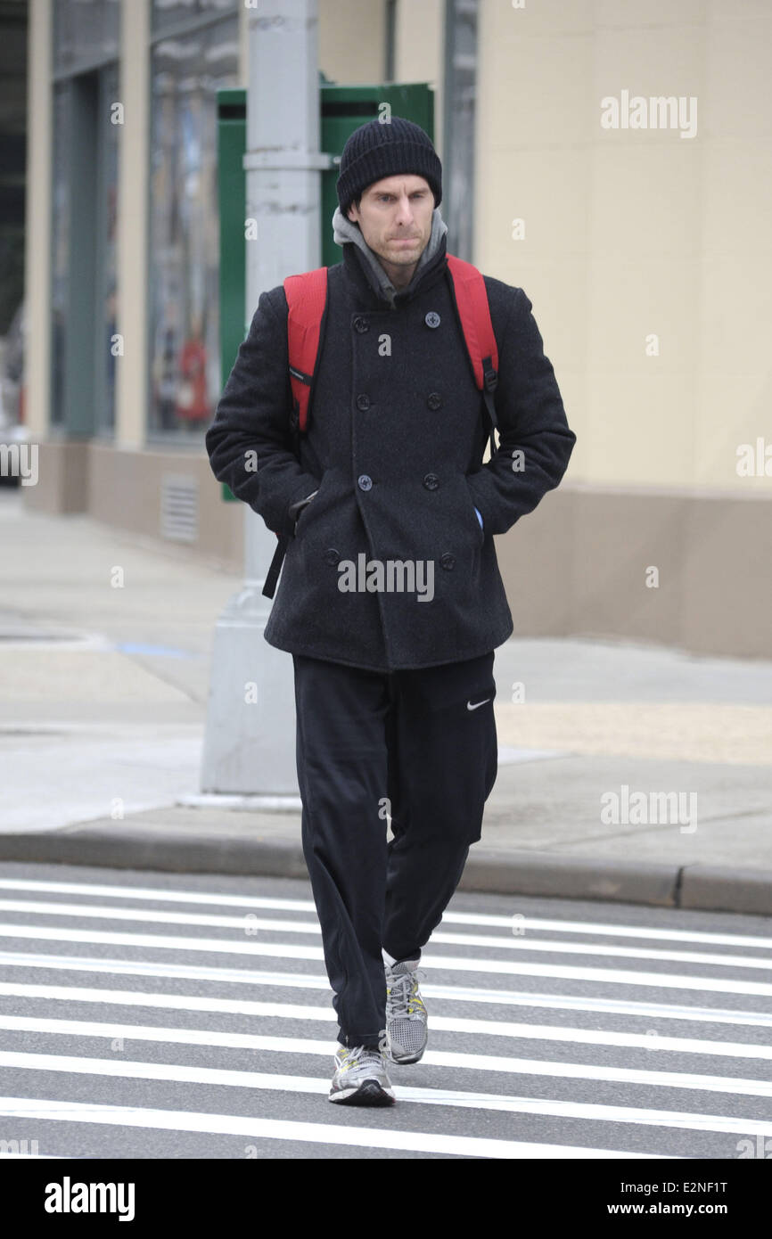 A lonely Jason Hoppy is seen walking in the Tribeca neighborhood of his ...