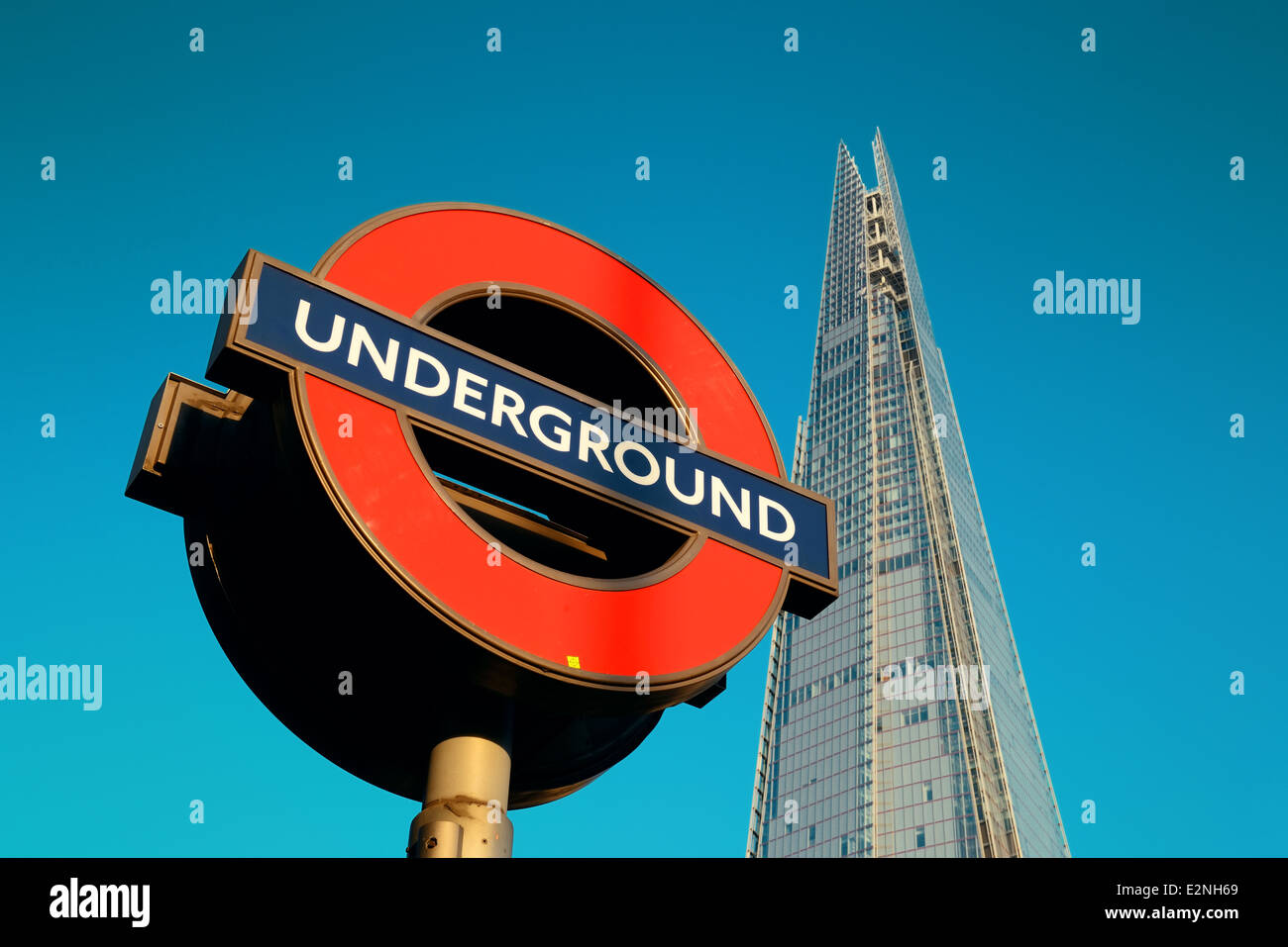 The Shard and underground sign Stock Photo - Alamy