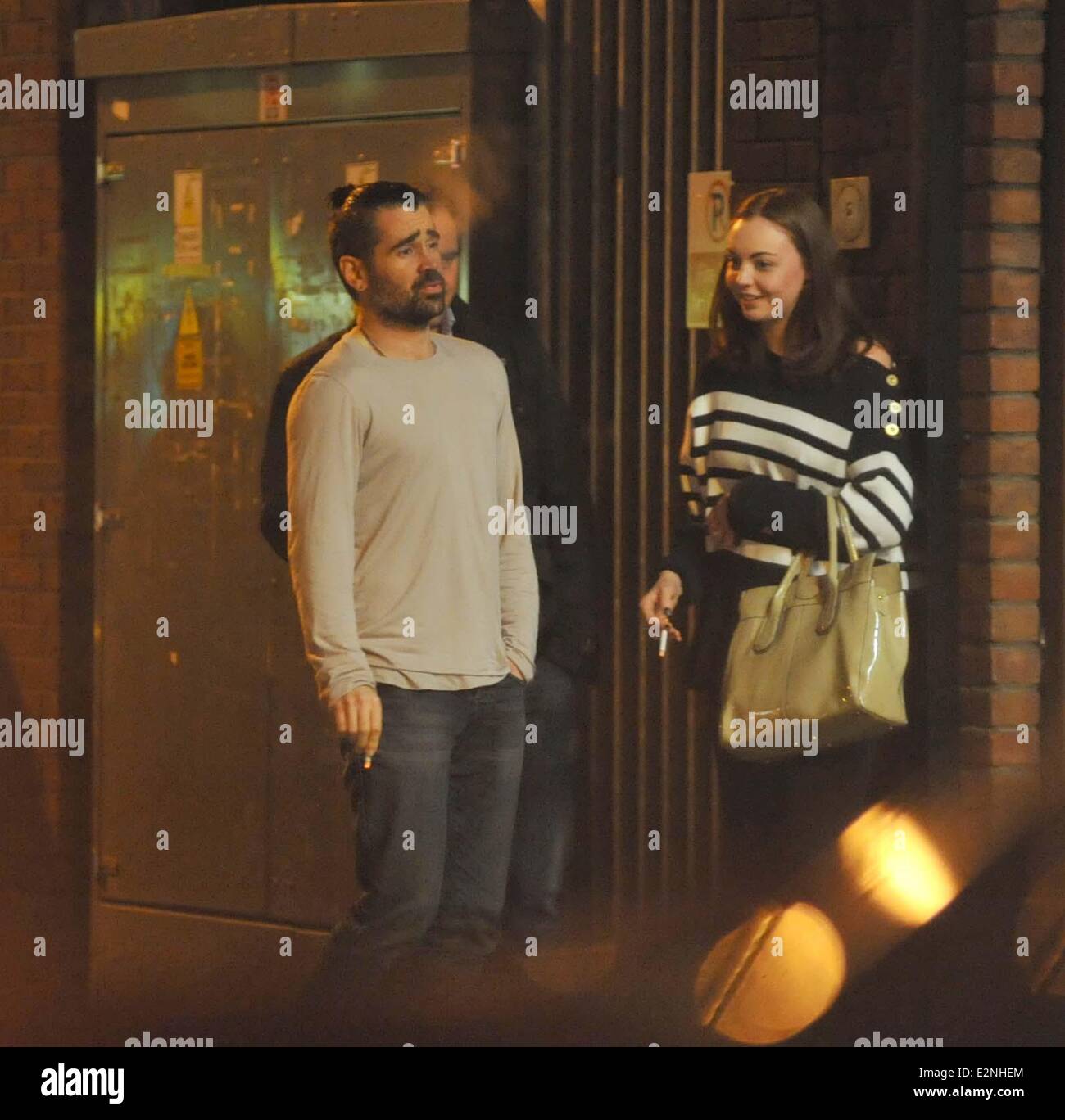 Colin Farrell looking disheveled and sporting a full beard is seen ...