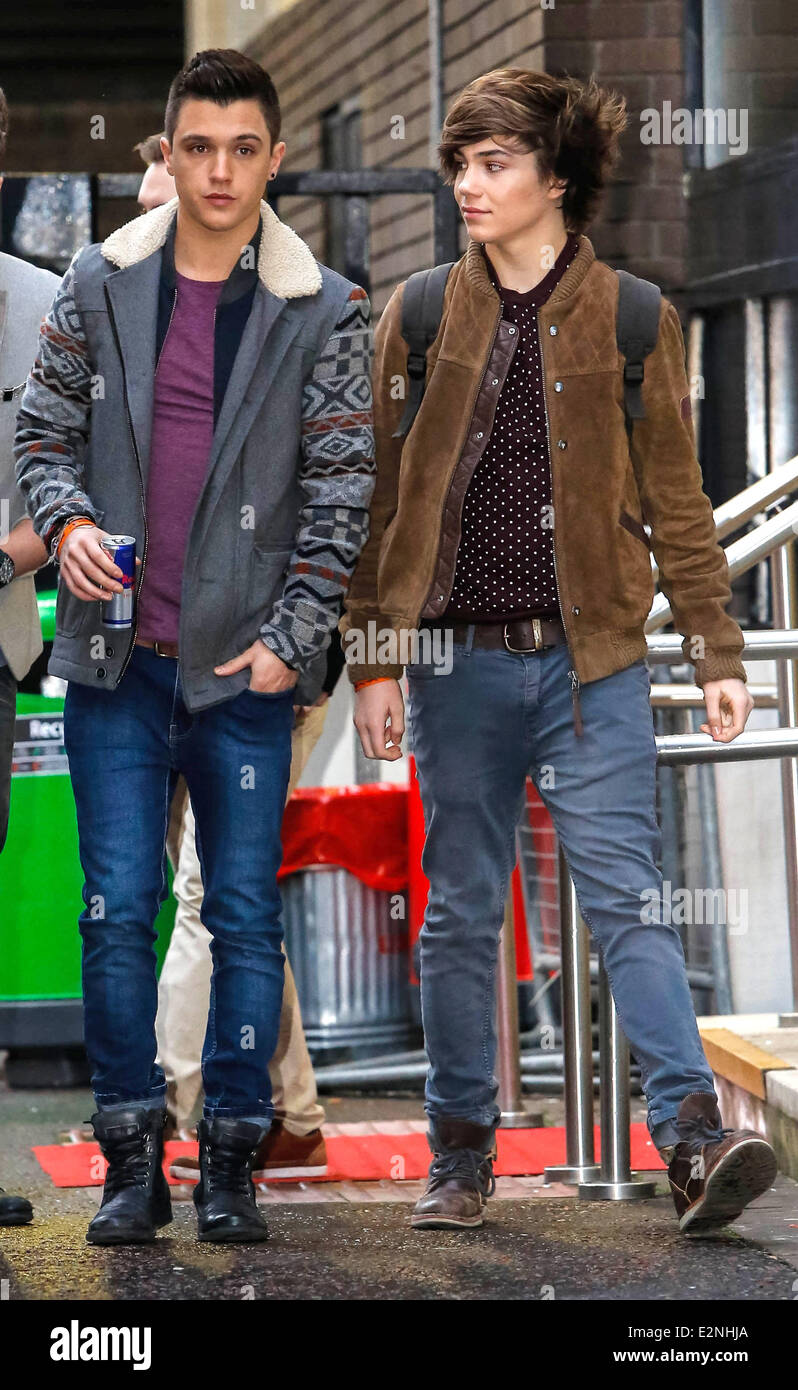Celebrities at the ITV studios Featuring: Jamie 'JJ' Hamblett,George ...