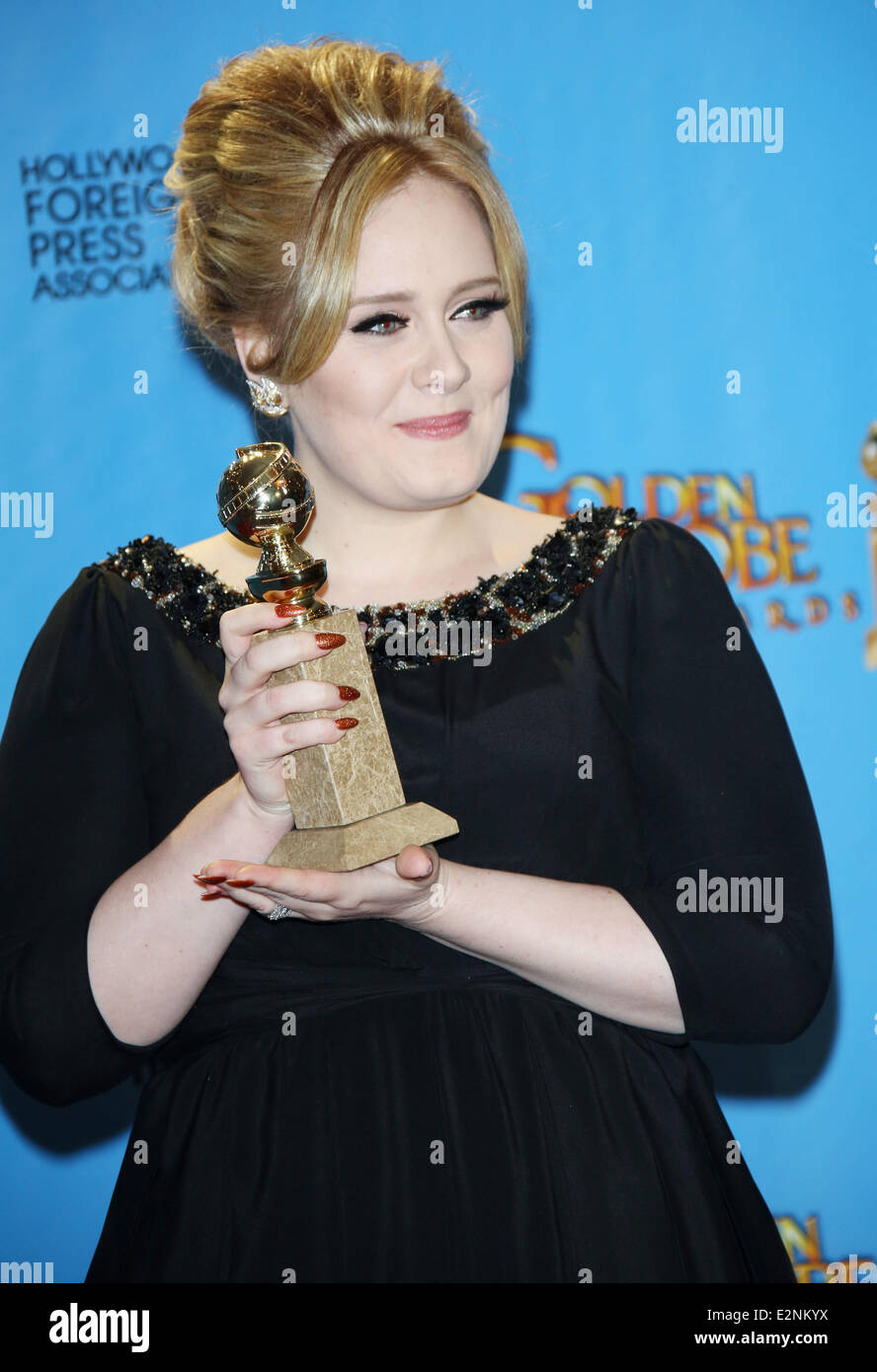 70th Annual Golden Globe Awards held at the Beverly Hilton Hotel - Press Room Featuring: Adele ...