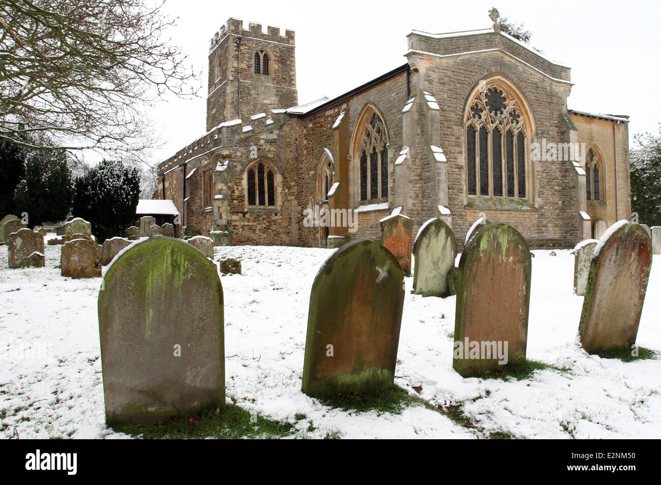 Villages around Bedfordshire are transformed into a winter wonderland ...