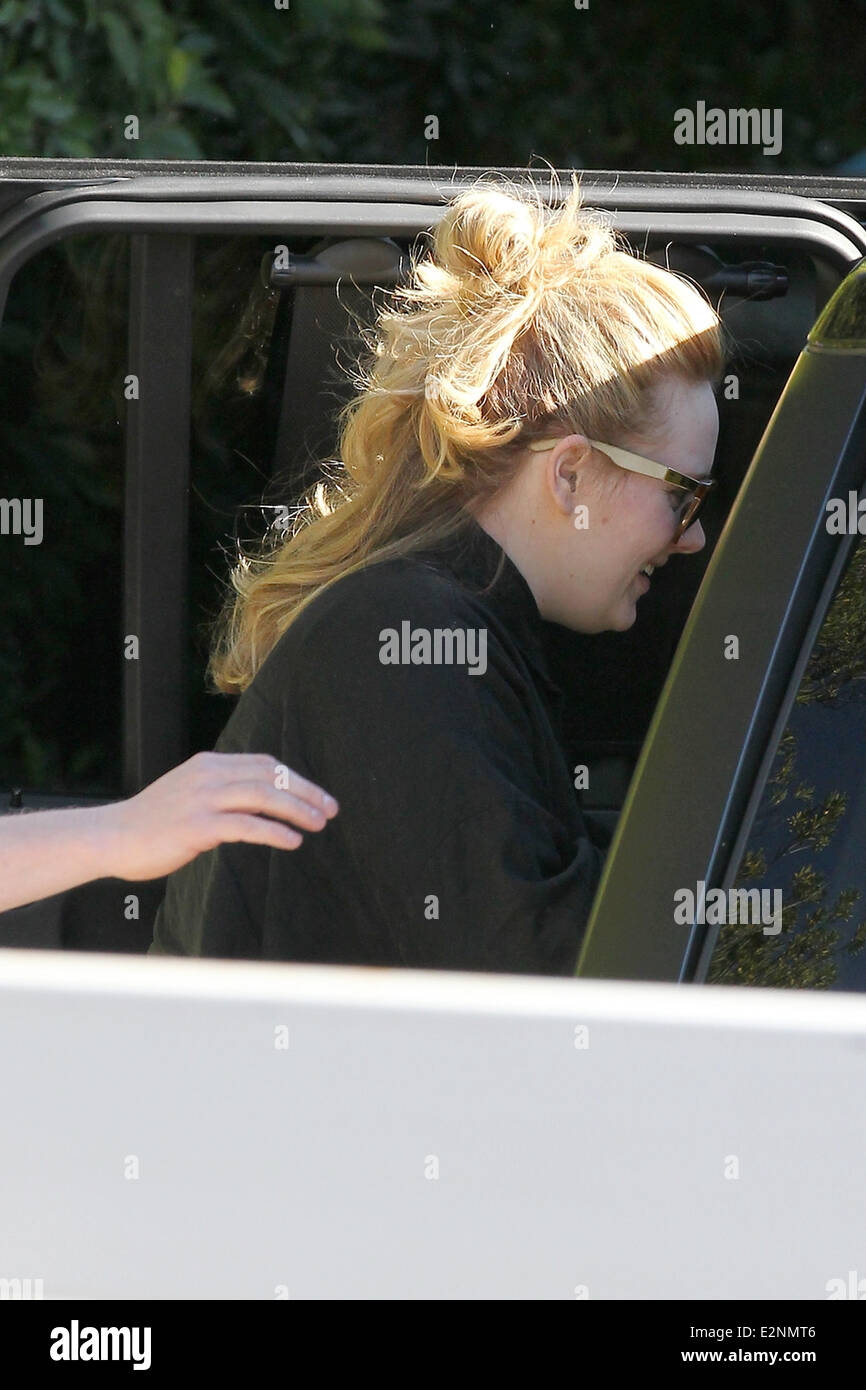 Adele aka Adele Adkins and her son arrives to a private residence in ...