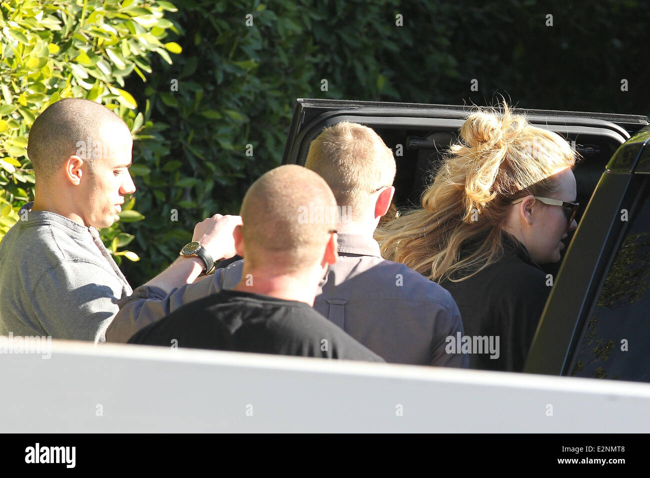 Adele aka Adele Adkins and her son arrives to a private residence in ...