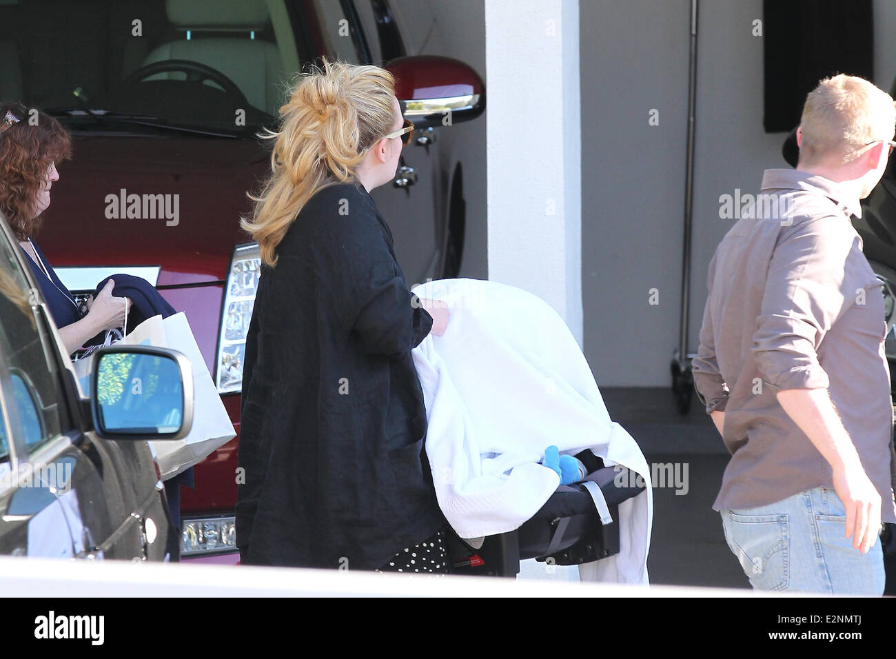 Adele aka Adele Adkins and her son arrives to a private residence in ...