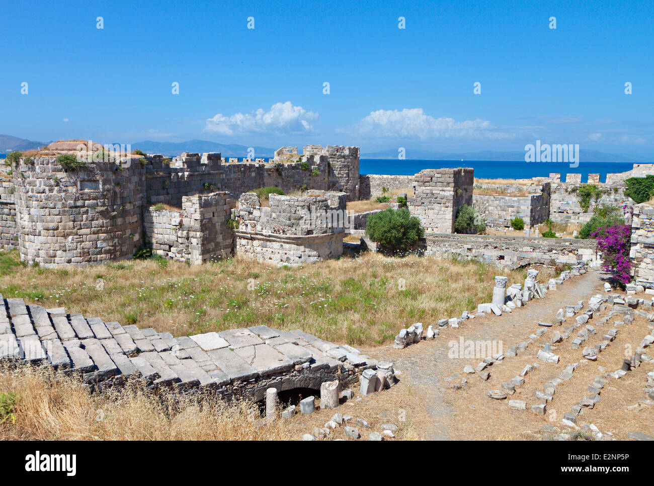 The Saint John Knights castle (or Nerantzia) at Kos island in Greece ...