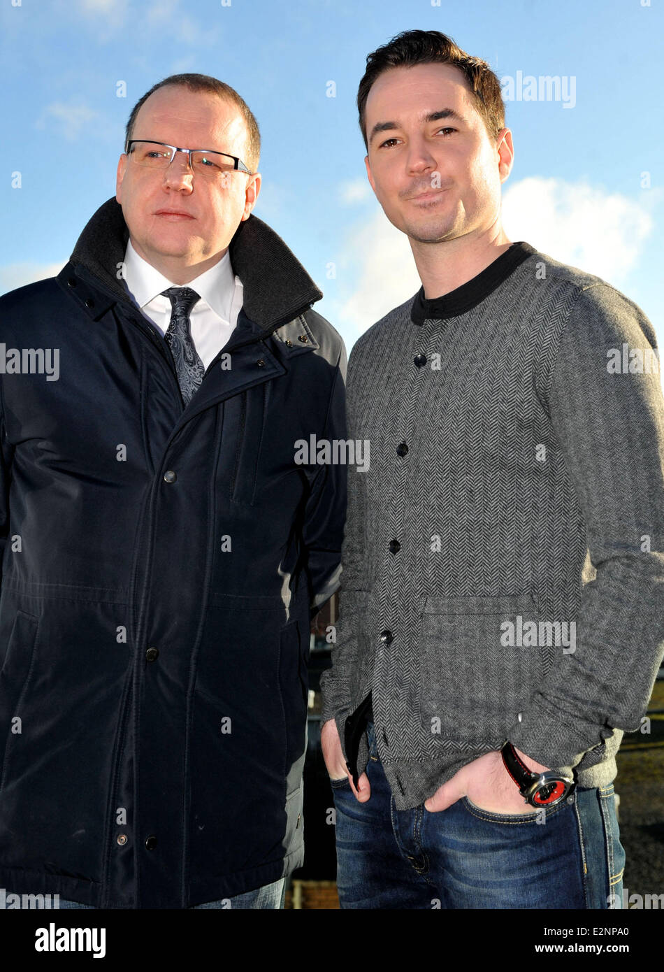 Cast members attend a photocall for new film 'The Wee Man' in Glasgow ...