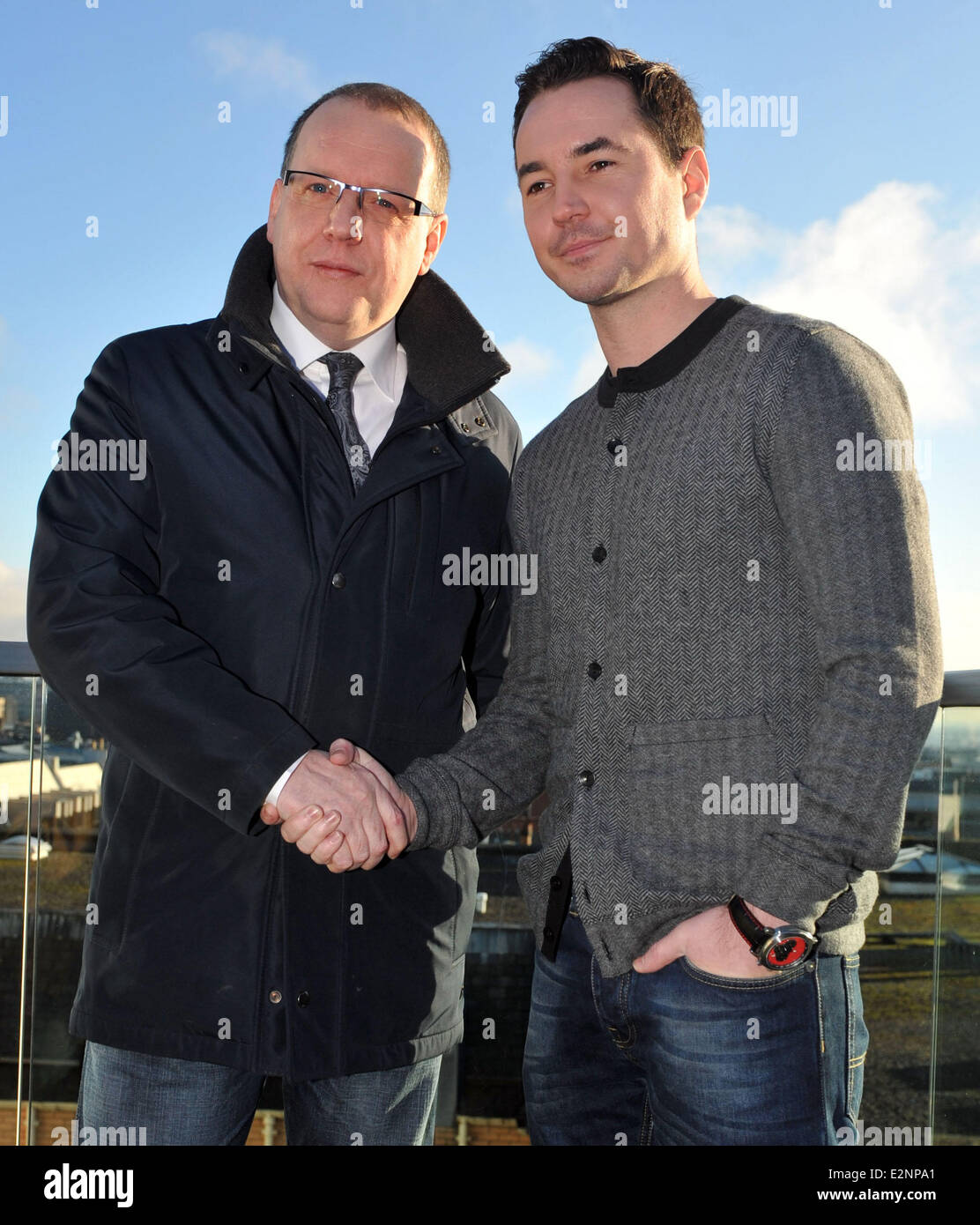 Cast members attend a photocall for new film 'The Wee Man' in Glasgow ...