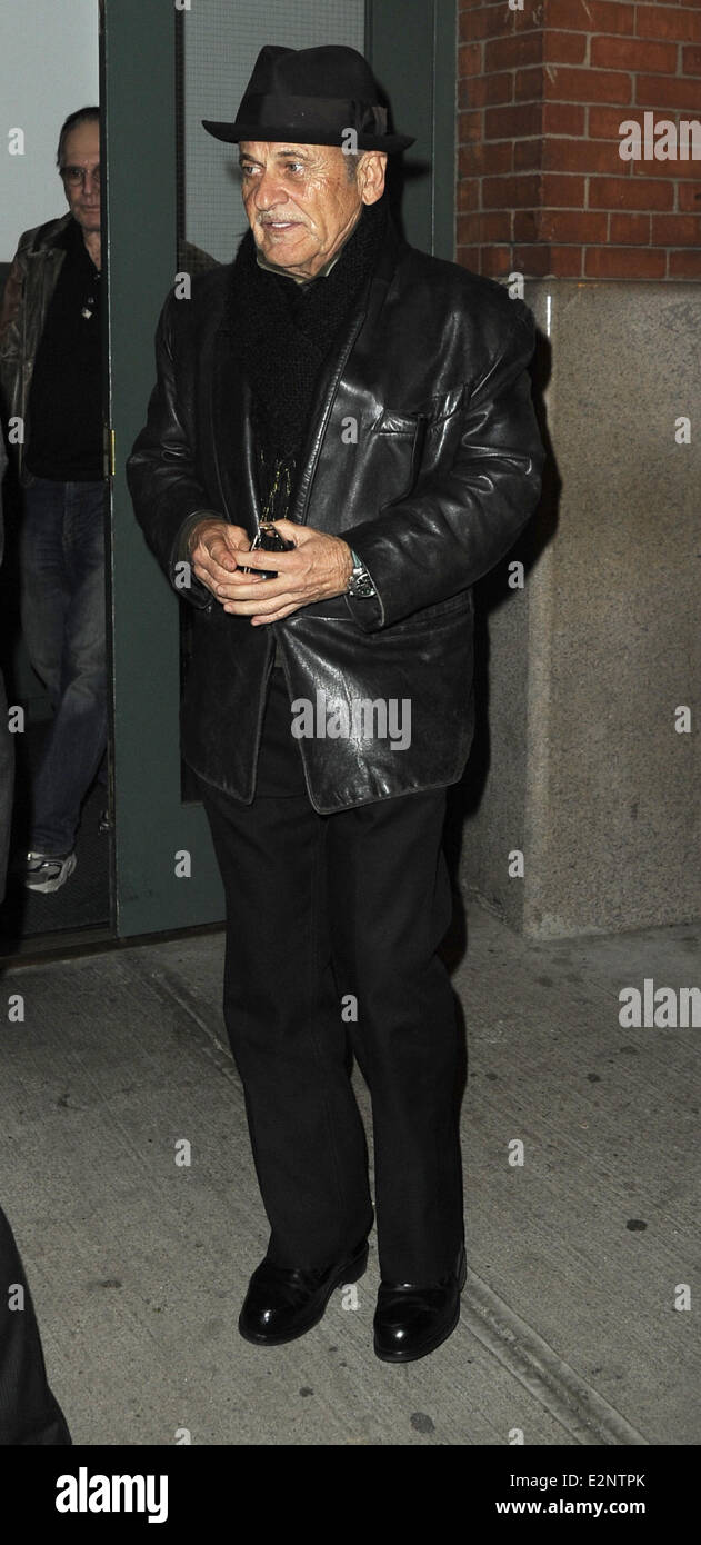 Joe Pesci out and about wearing his black Trilby hat and sporting a ...