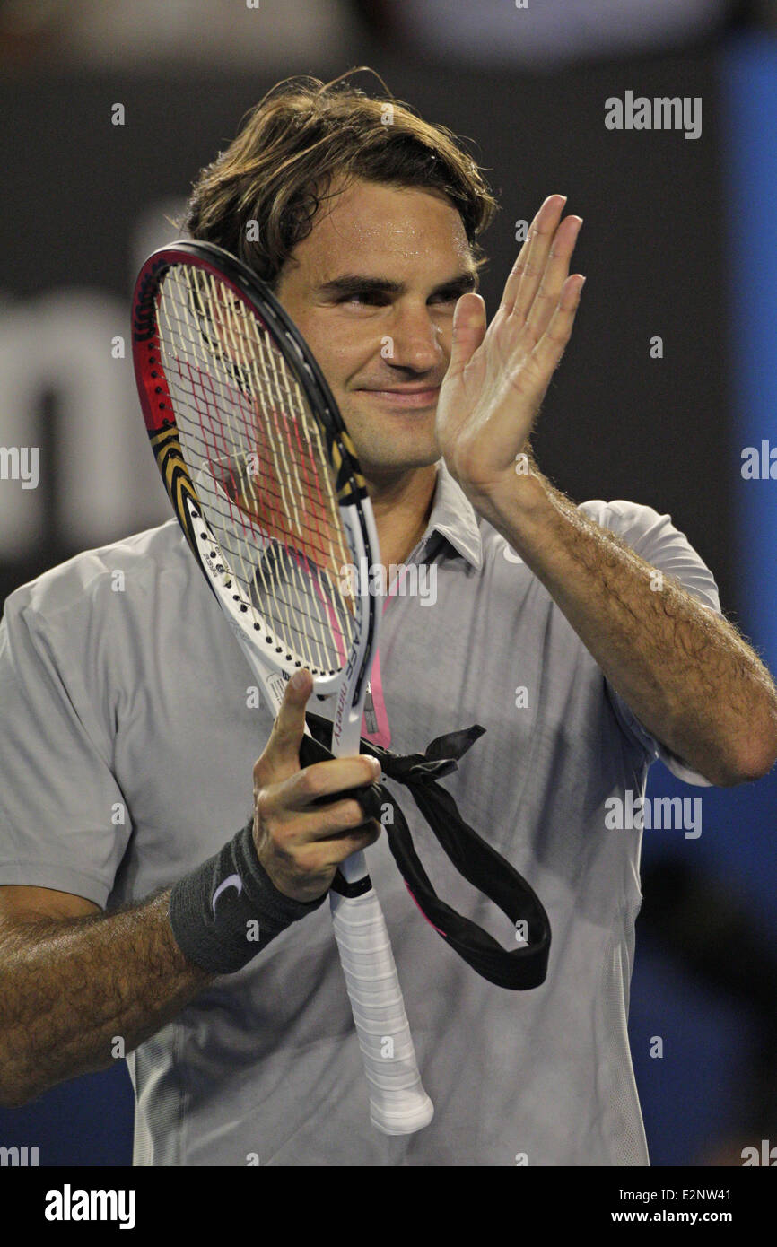 Australian Open Tennis 2013 Melbourne - Rod Laver Arena - Roger FEDERER ...