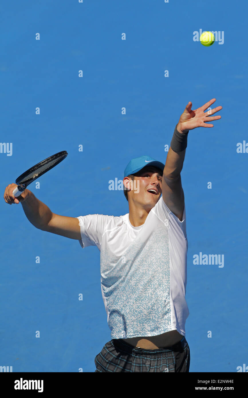 Australian Open Tennis 2013 Melbourne - Rod Laver Arena - Bernard TOMIC ...