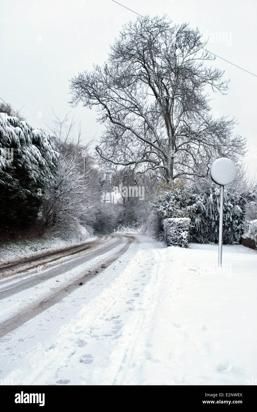 Pictured: Charfield, South Gloucester The heaviest snowfall of the ...