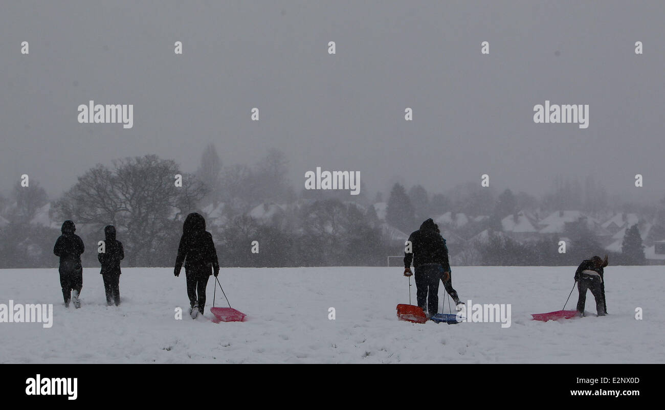 Snow scenes in Birmingham Featuring: General Views Where: Birmingham ...