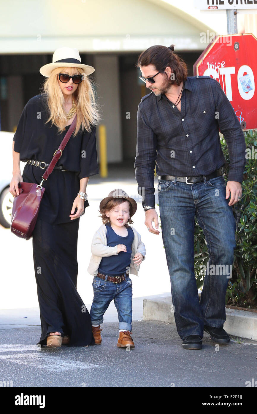 Rachel Zoe, her husband Rodger Berman and their son Skyler Berman exit ...