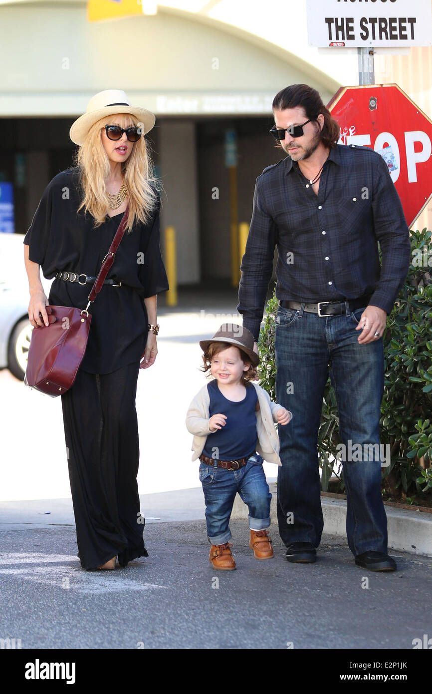 Rachel Zoe, her husband Rodger Berman and their son Skyler Berman exit ...