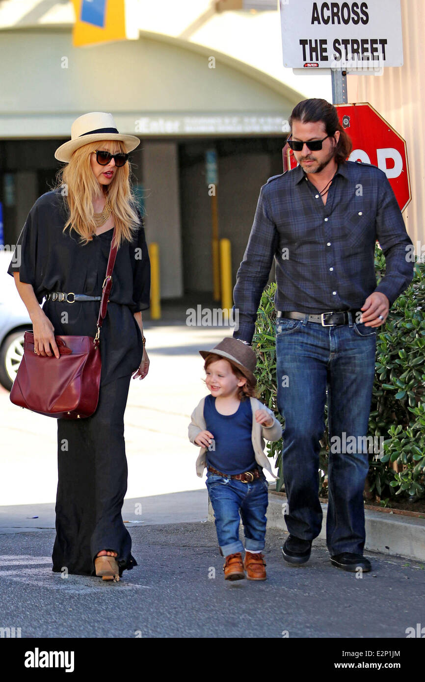 Rachel Zoe, her husband Rodger Berman and their son Skyler Berman exit ...