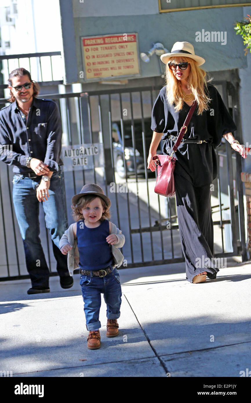 Rachel Zoe, her husband Rodger Berman and their son Skyler Berman exit ...