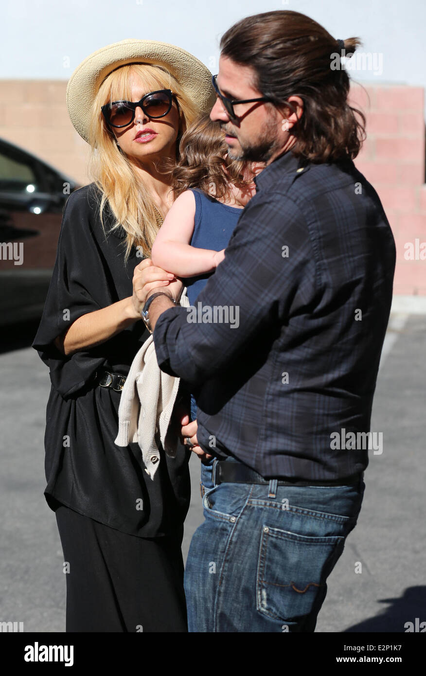 Rachel Zoe, her husband Rodger Berman and their son Skyler Berman exit ...