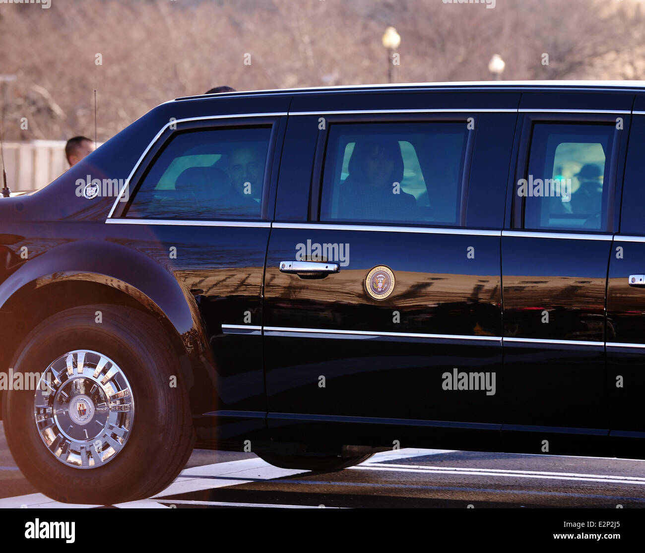 The 57th Presidential Inaugural Parade Featuring: Barack Obama,Michelle ...