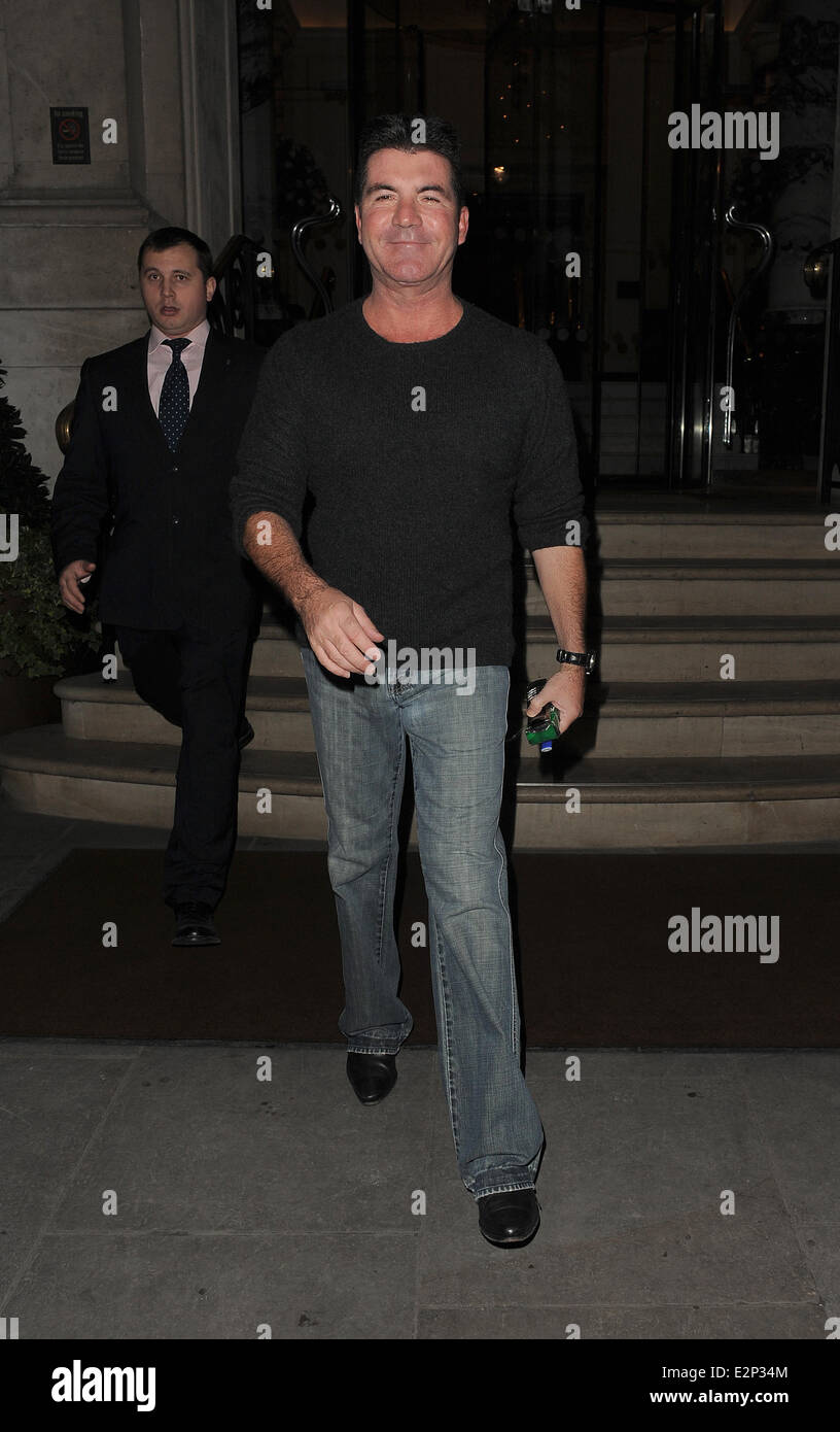 Simon Cowell leaving a hotel after a meeting Featuring: Simon Cowell ...