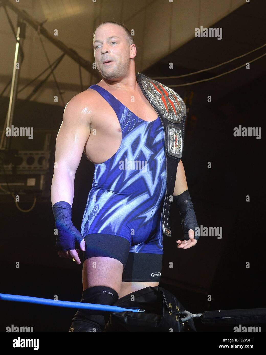 The stars of TNA Wrestle during the Maximum Impact Tour 2013 held at ...