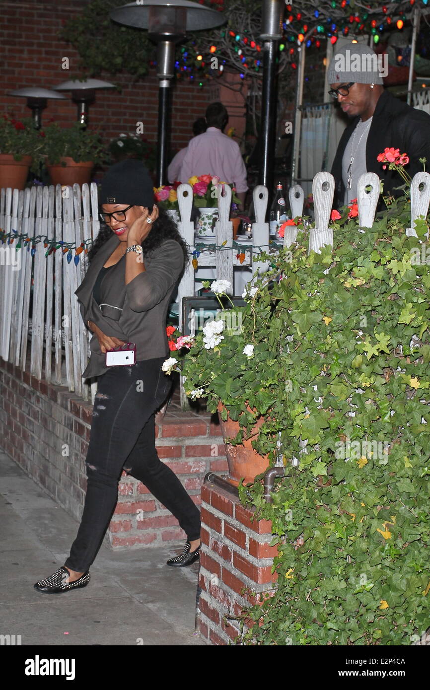 Ne-Yo and his girlfriend Monyetta Shaw have a late lunch at The Ivy on ...