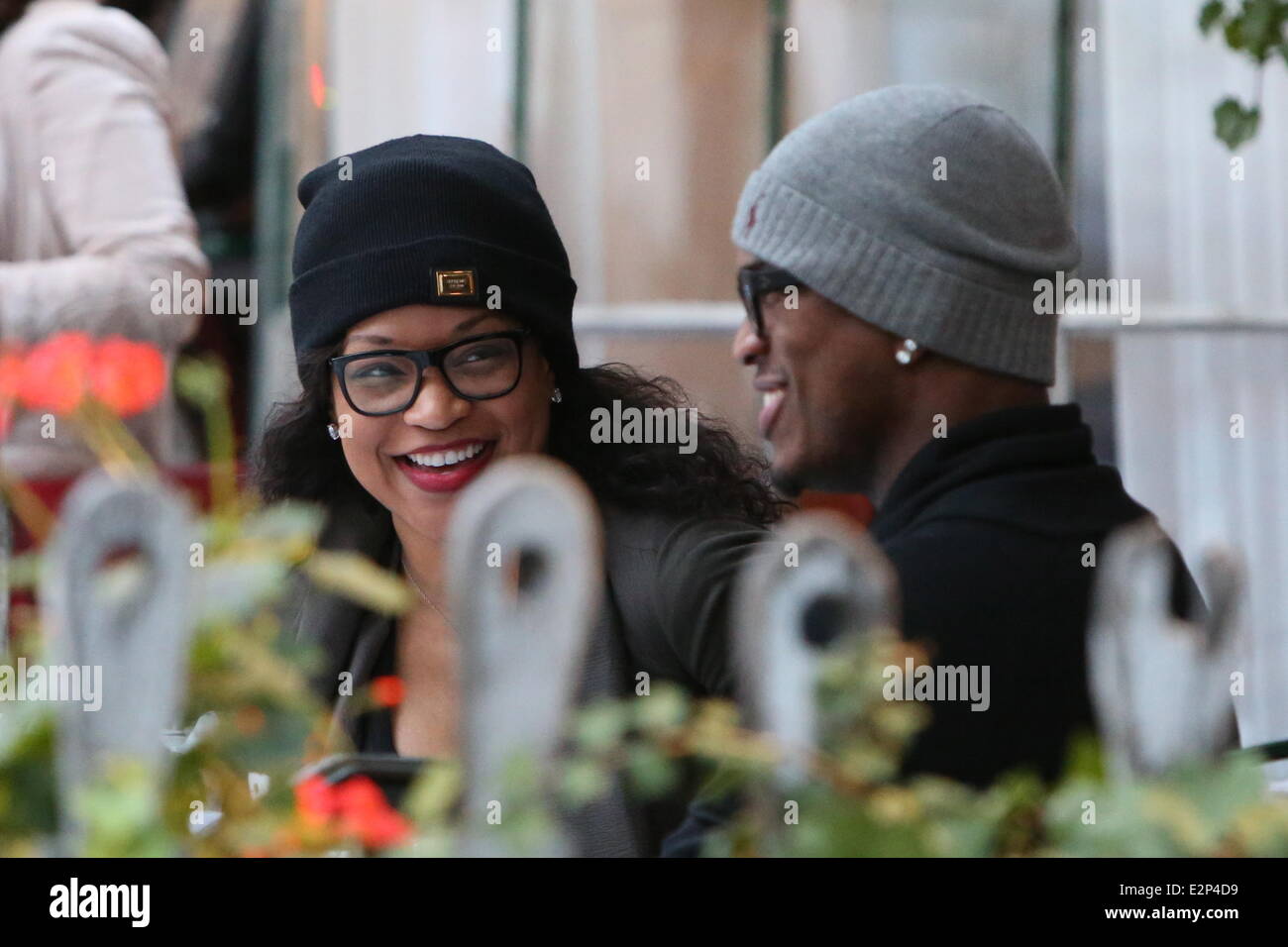 Ne-Yo and his girlfriend Monyetta Shaw have a late lunch at The Ivy on ...