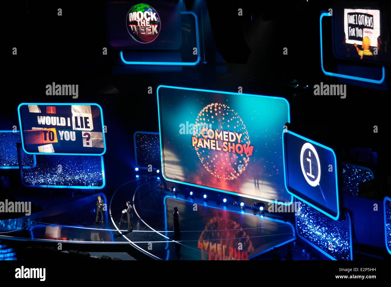 Aerial views inside of the 2013 National Television Awards (NTA's) held ...