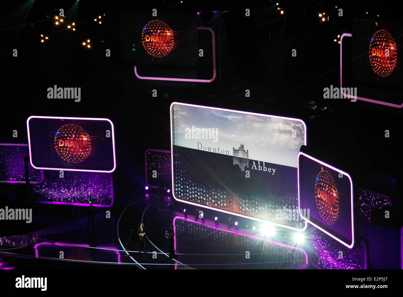Aerial views inside of the 2013 National Television Awards (NTA's) held ...