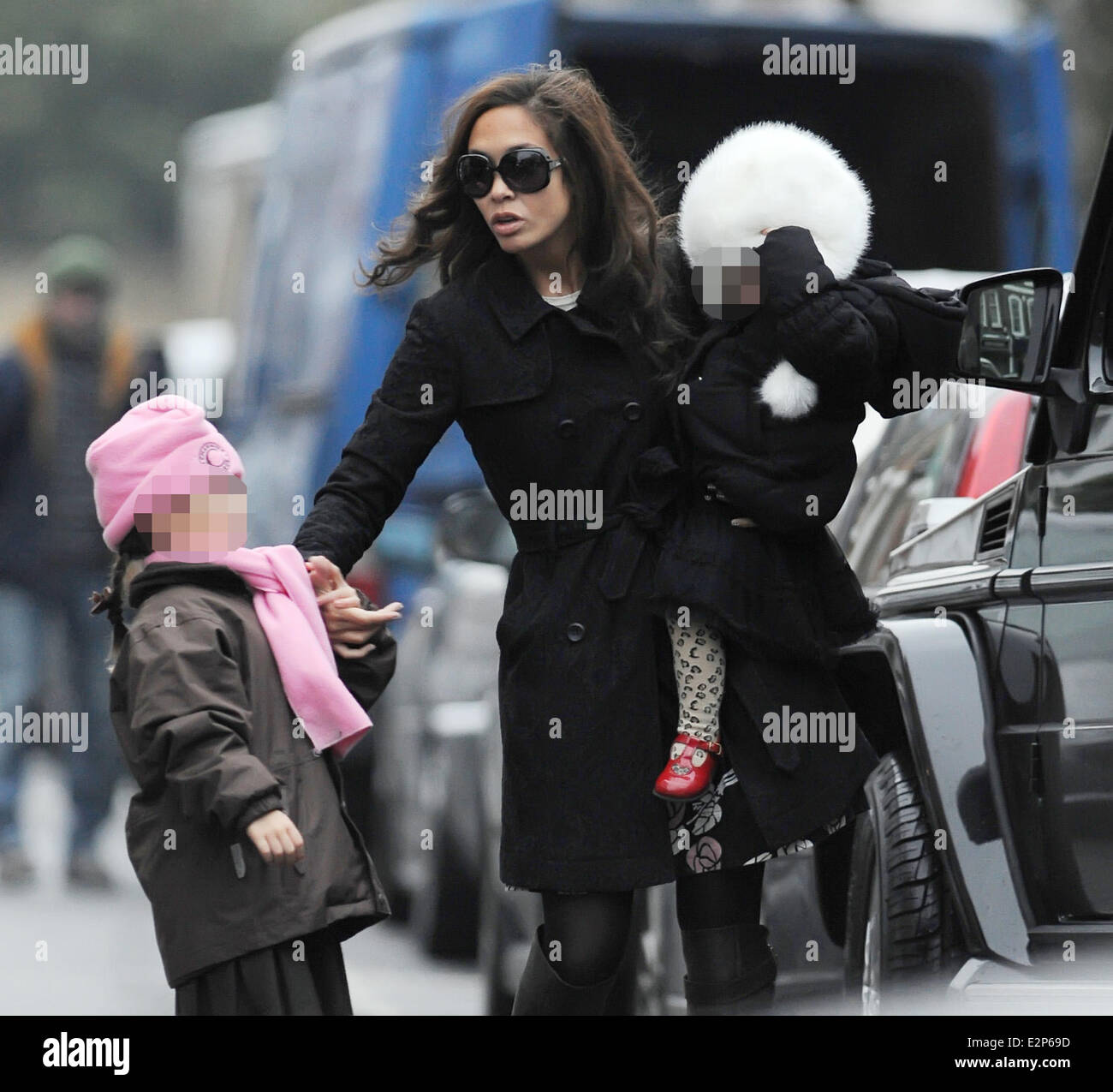 Myleene Klass taking her daughter to school in North London Featuring ...