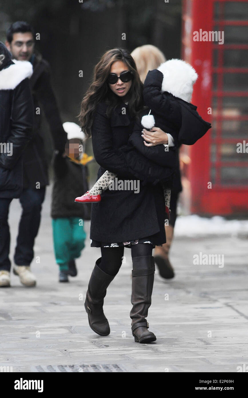 Myleene Klass taking her daughter to school in North London Featuring ...