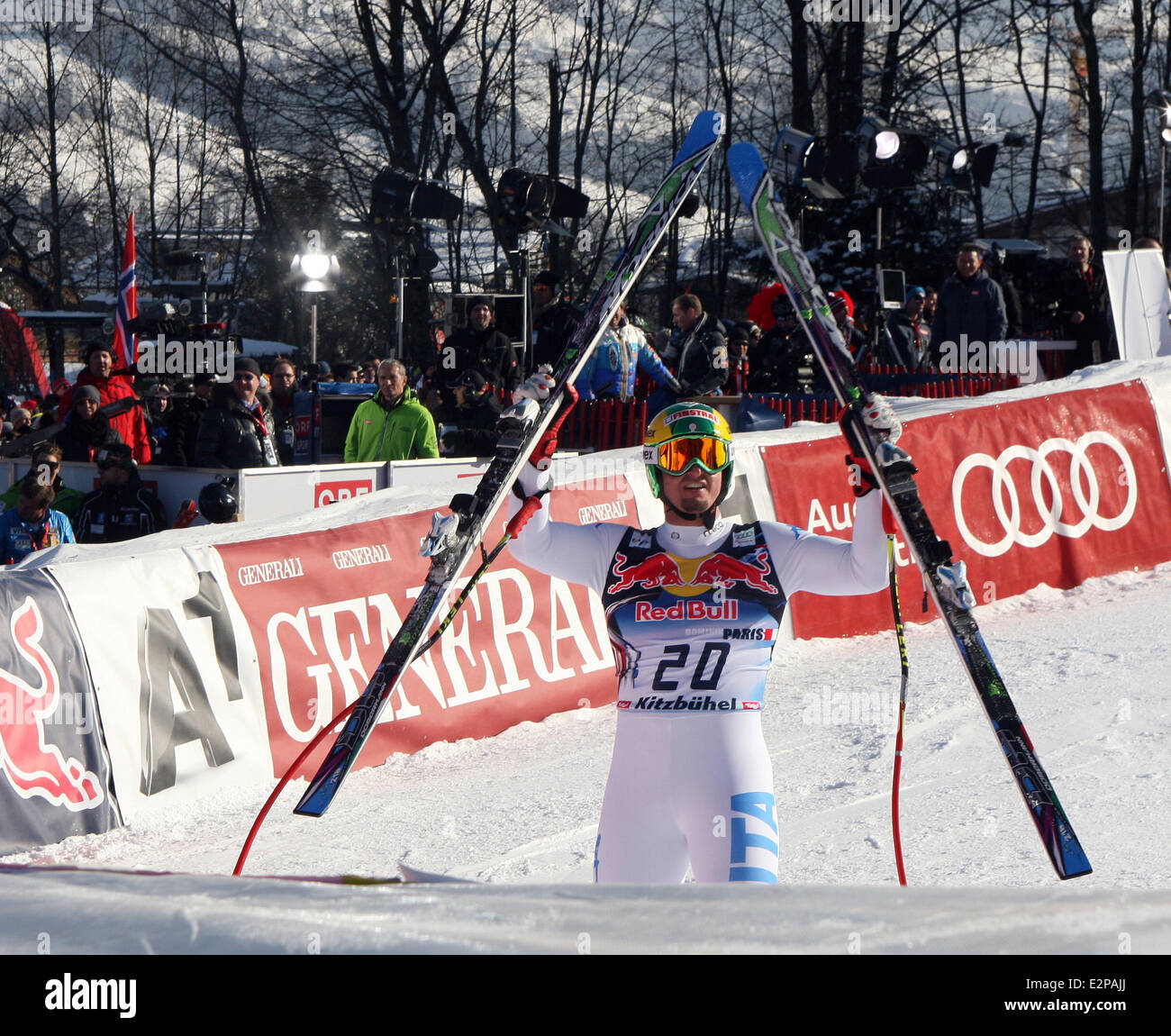 73rd Hahnenkamm men's downhill on the Streif target slope in Kitzbuehel ...