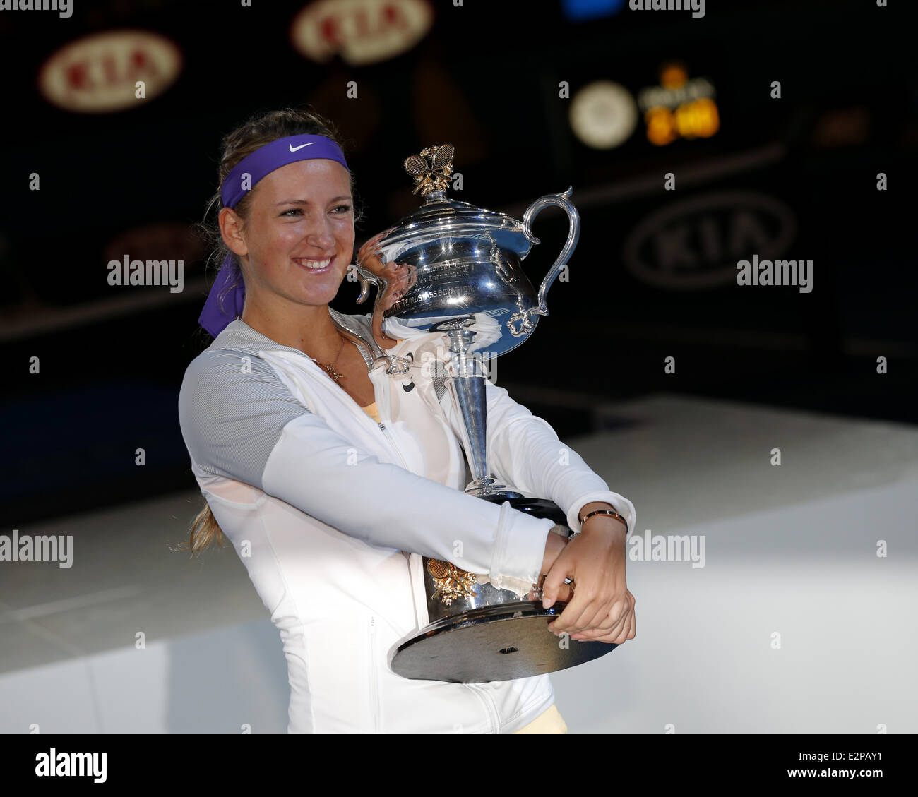 Victoria AZARENKA (Blr) defeated Na LI (Chn) winning the Australian ...