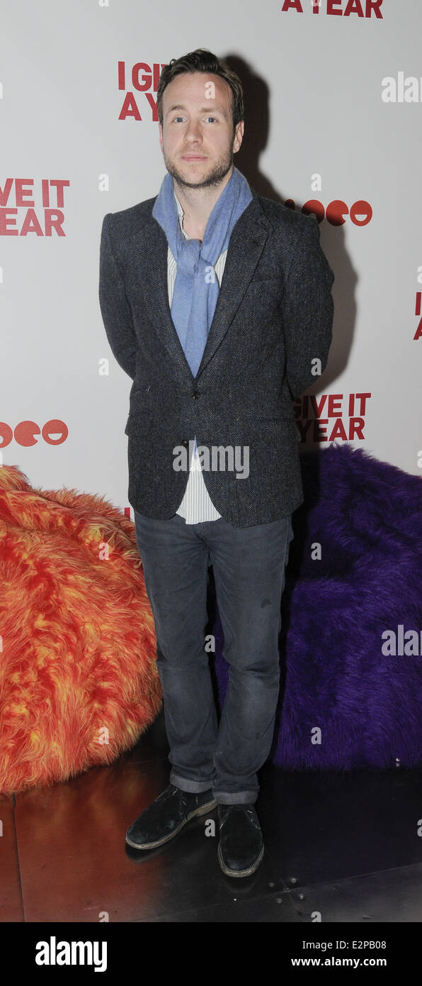 Rafe Spall at the London premiere of Give it a yearat BFI, LONDON, 26. ...