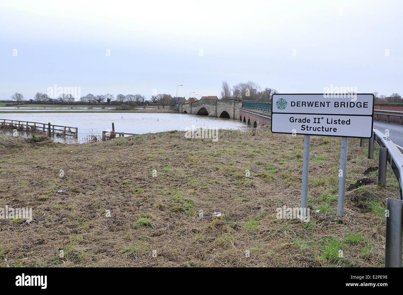 Flooding in Bubwith, East Yorkshire The River Derwent burst its banks ...