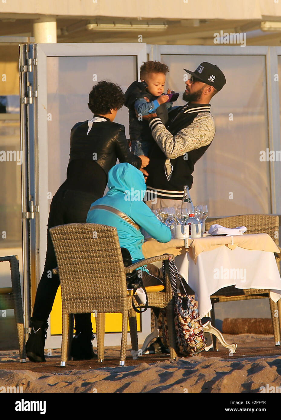 Alicia Keys and husband Swizz Beatz spend the day with their two-year ...