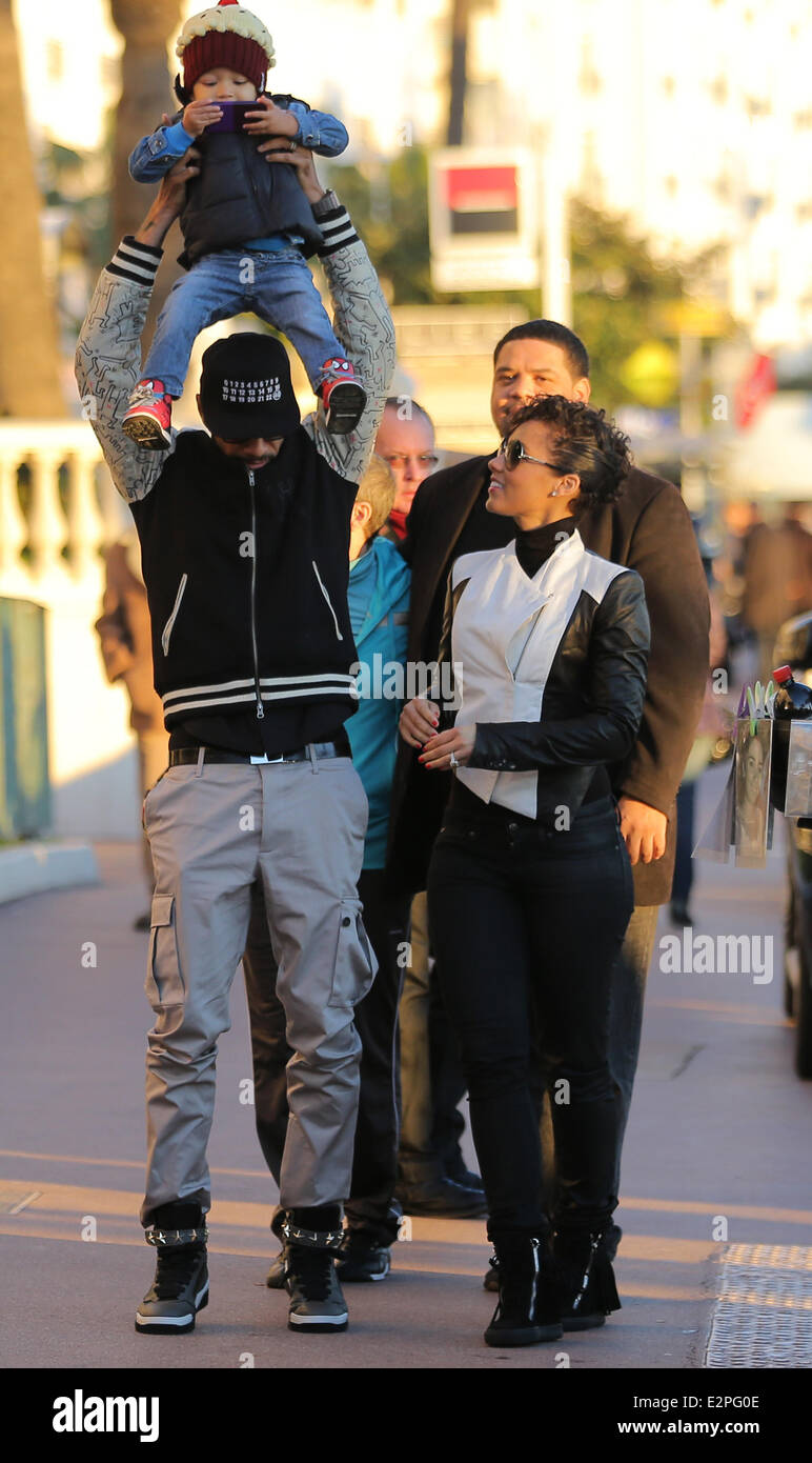 Alicia Keys and husband Swizz Beatz spend the day with their two-year ...