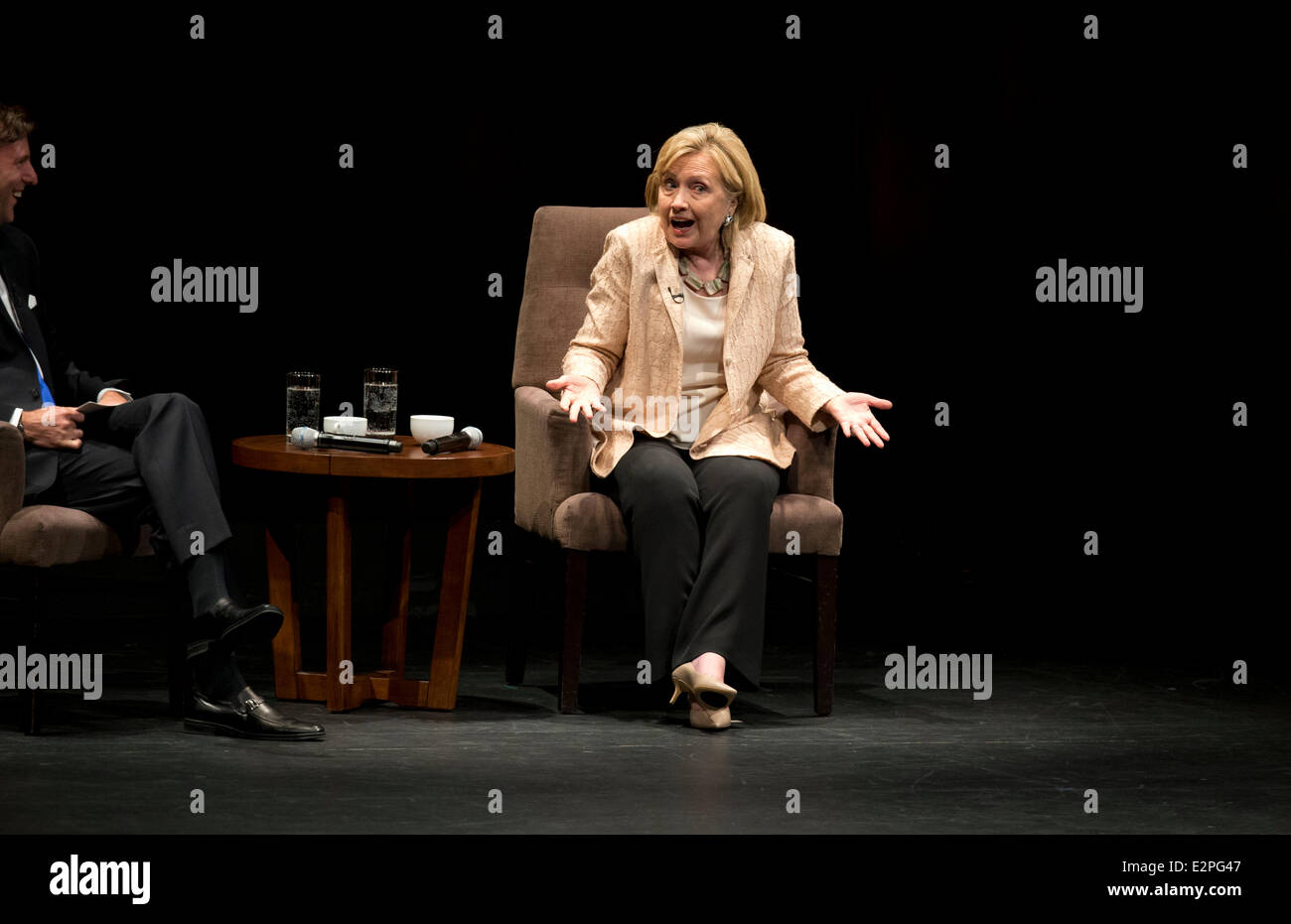 Former First Lady and U.S. Secretary of State Hillary Clinton talks ...