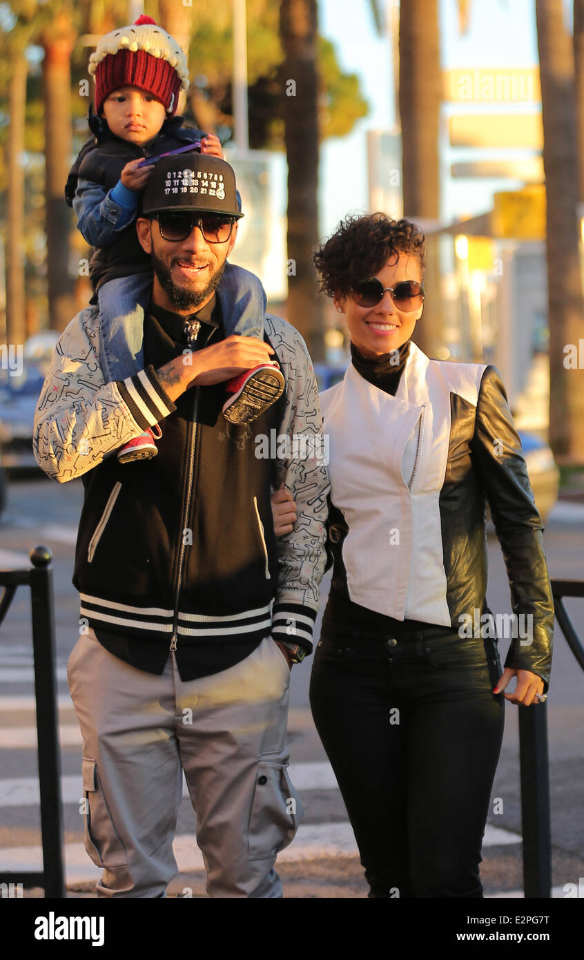 Alicia Keys and husband Swizz Beatz spend the day with their two-year ...